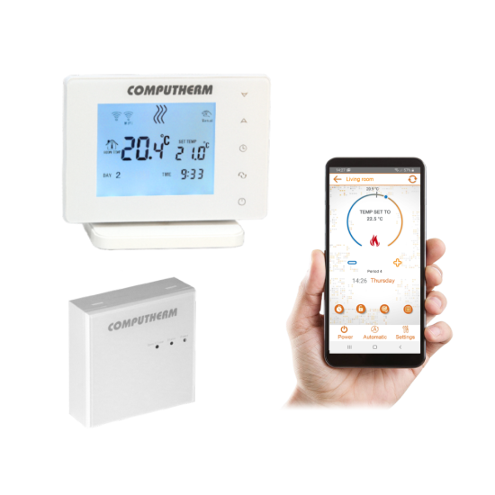 Computherm E400 Wi-Fi Room Thermostat With Remote Controller - COMPE400RF